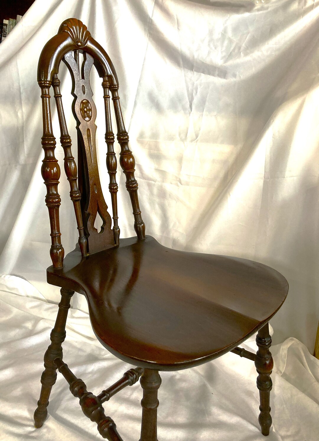 Beautiful Antique Walnut Splat Tapered Back Windsor Chair - Etsy