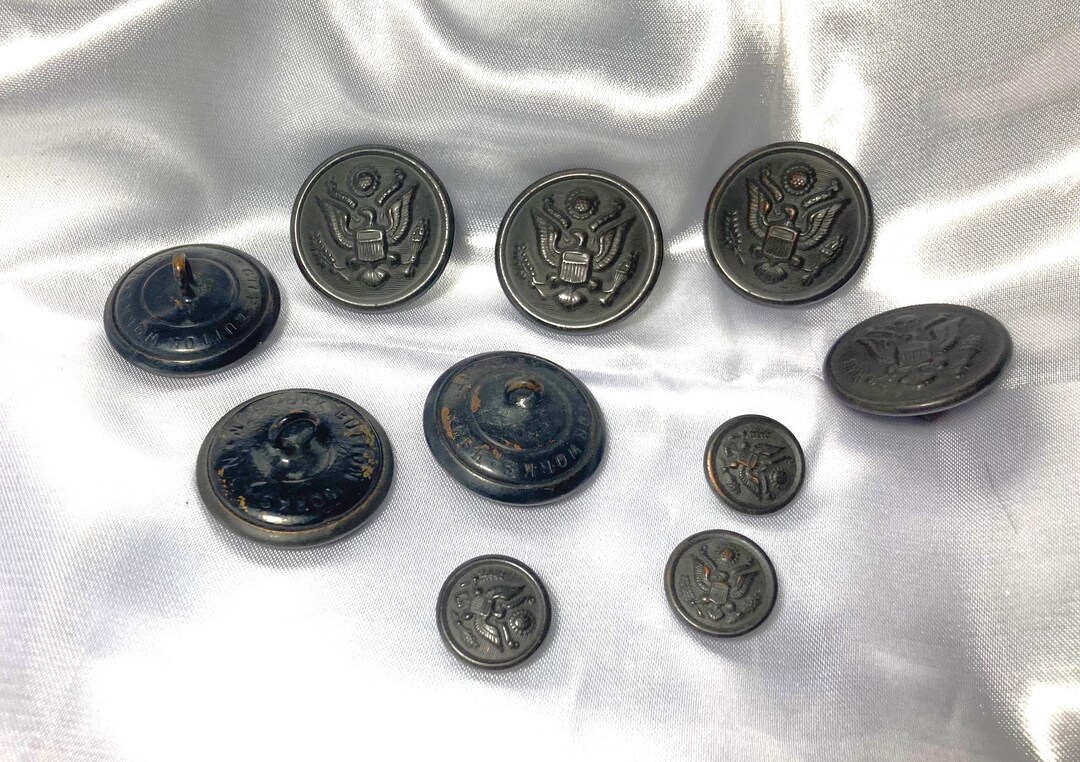 Antique WWI - U.S. Army Great Seal Black Buttons (circa 1918) - Only 3 ...