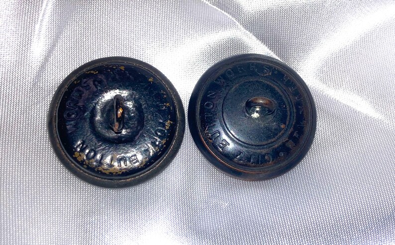 Antique WWI U.S. Army Great Seal Black Buttons two Sizes ...