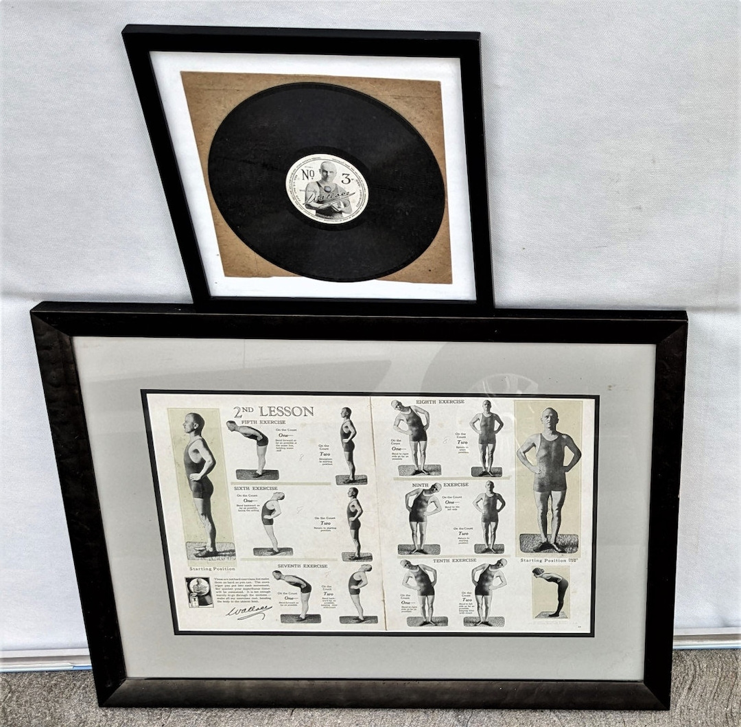 Wonderfully Unique Antique Exercise Record & Workout Program by Wallace ...