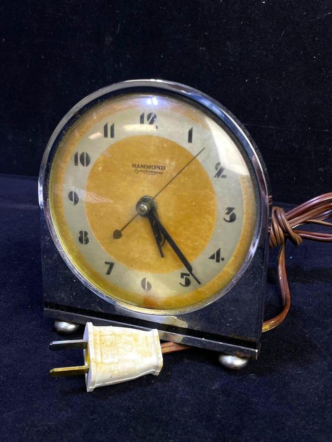 Vintage Hammond grenadier Synchronous Chrome Art Deco-style Electric ...