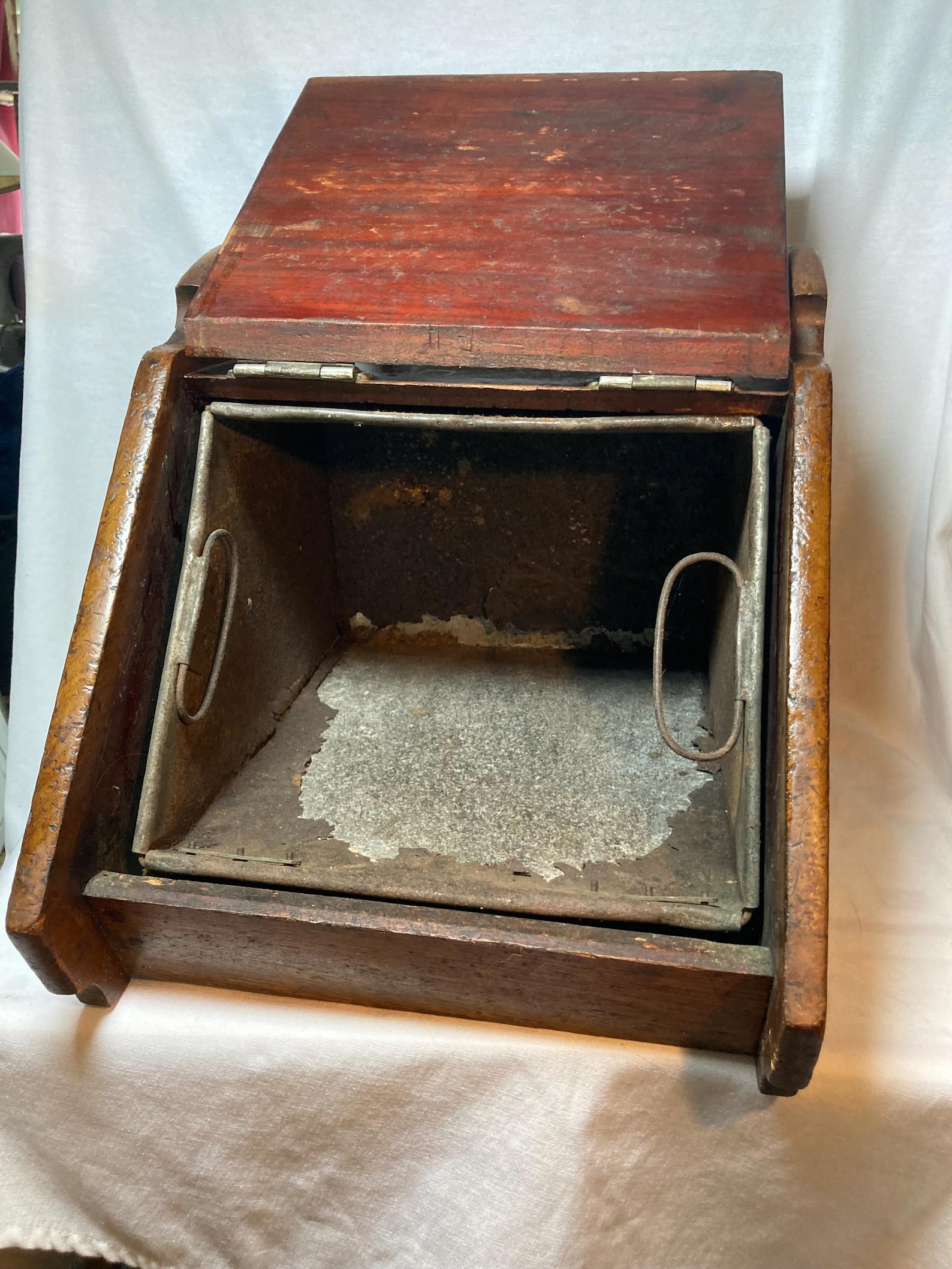 Antique Unique Victorian Wooden Coal Scuttle With Tin Insert c 1850s - Etsy