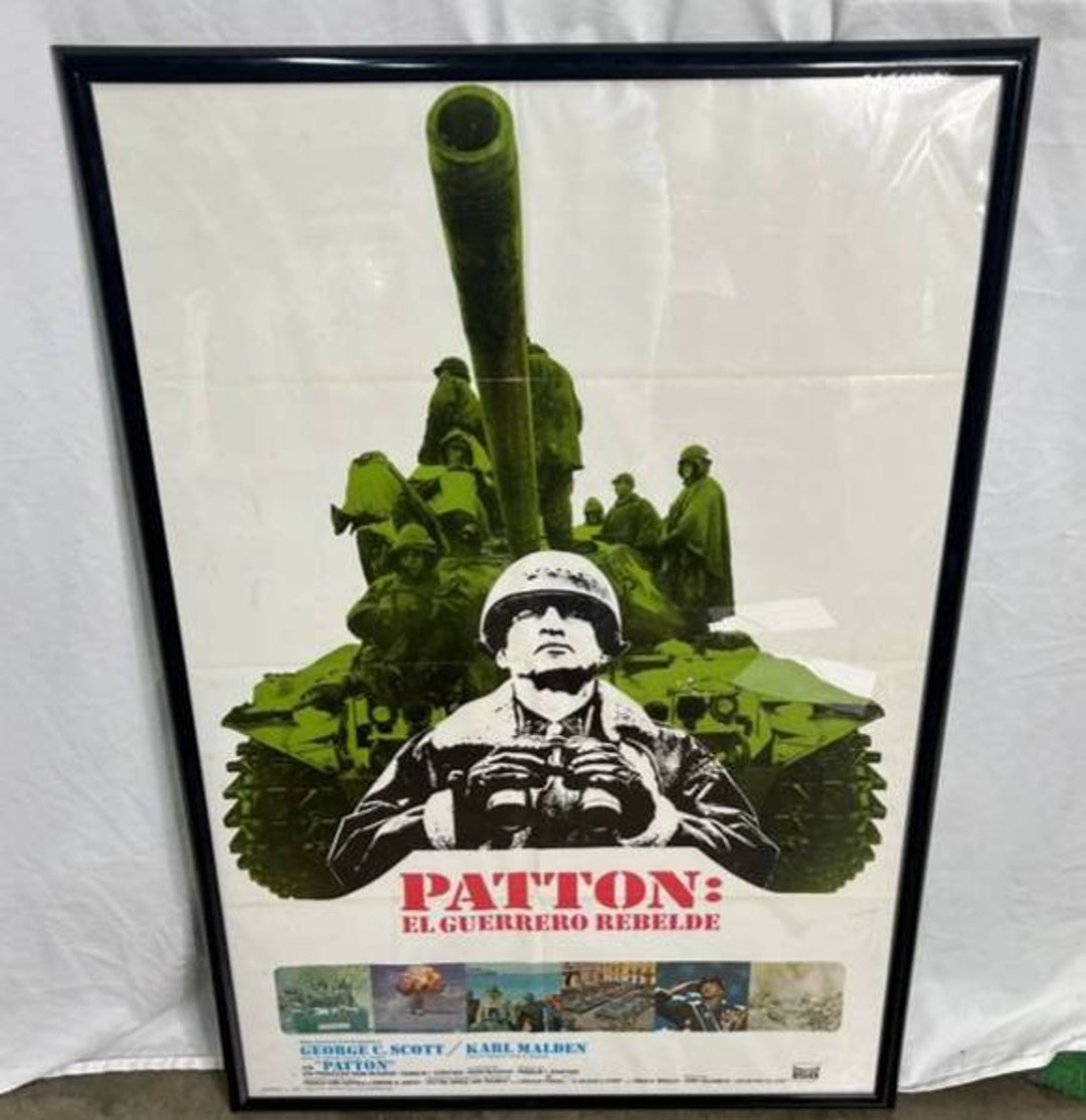 Original Vintage - "patton" Movie Poster (1970) Spanish Release (framed ...