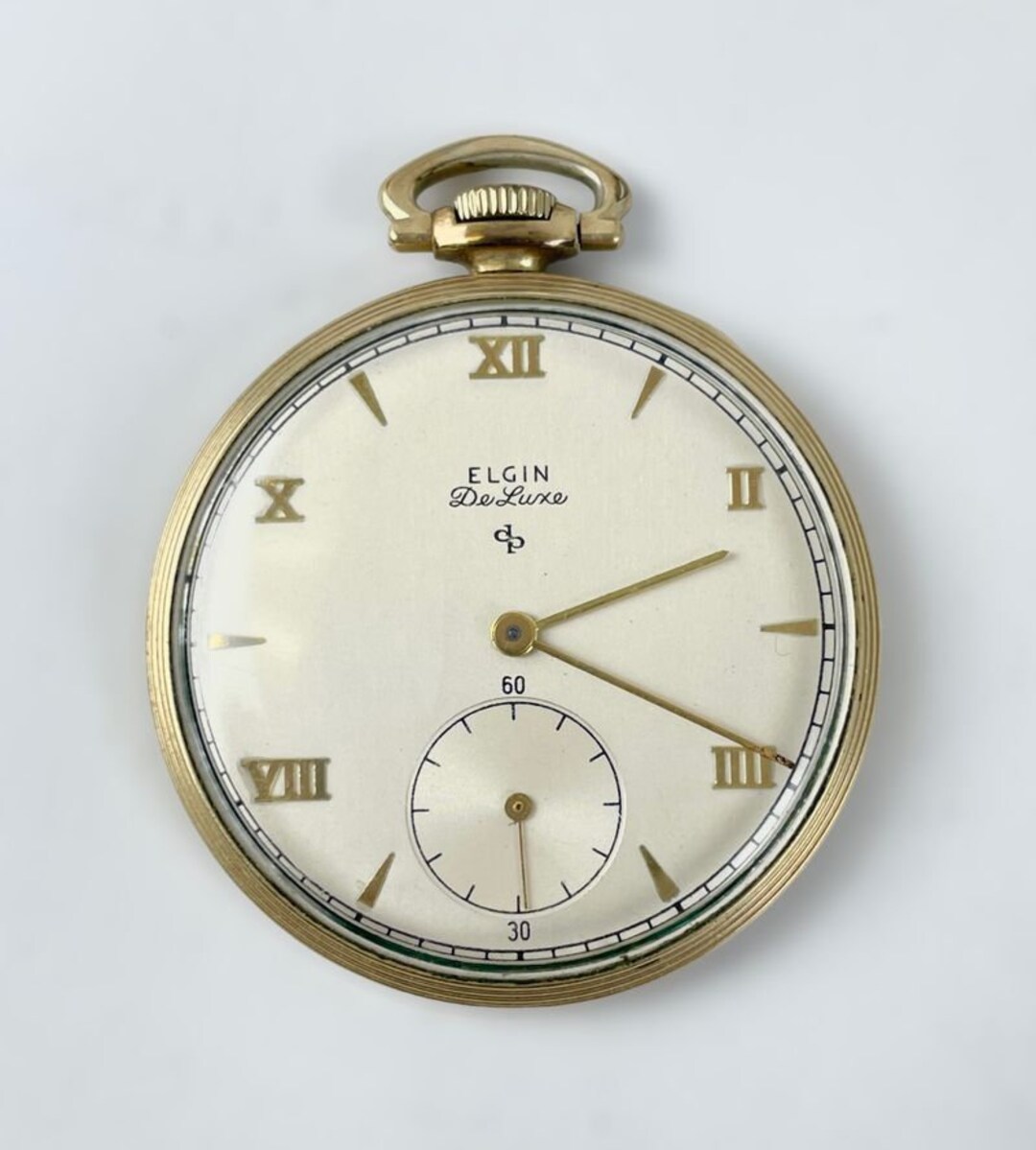 Beautiful Vintage Elgin De Luxe 17 Jewel 10k Gold Filled Pocket Watch (runs) - Etsy