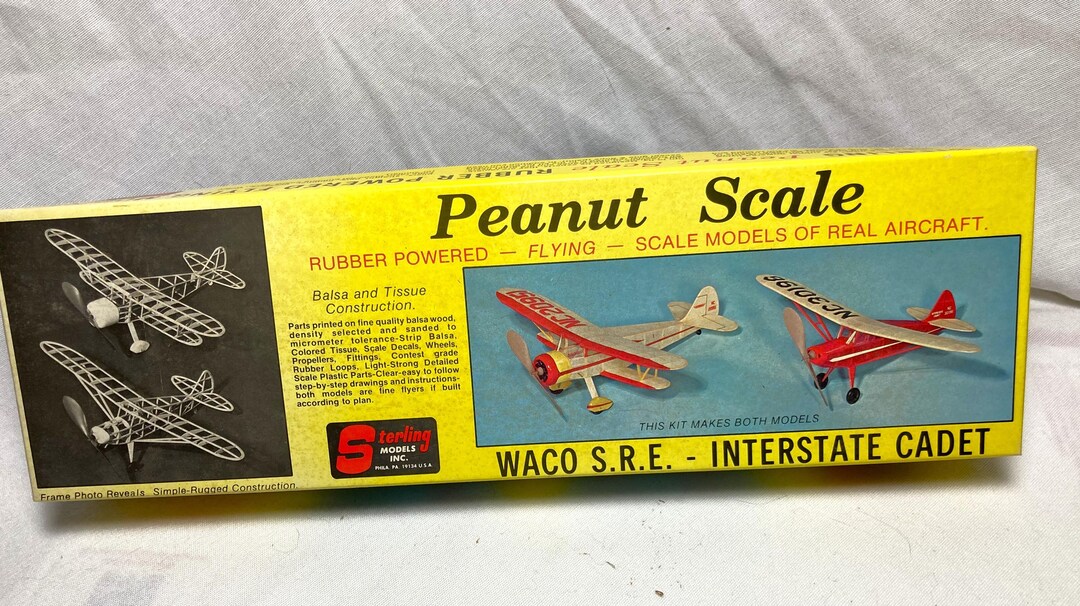Rare - Complete Vintage Peanut Scale Waco S.R.E. – Interstate Cadet #P ...