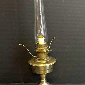 Beautiful Antique ALADDIN Model # 12 Nickel Brass Pedestal Kerosene Oil ...