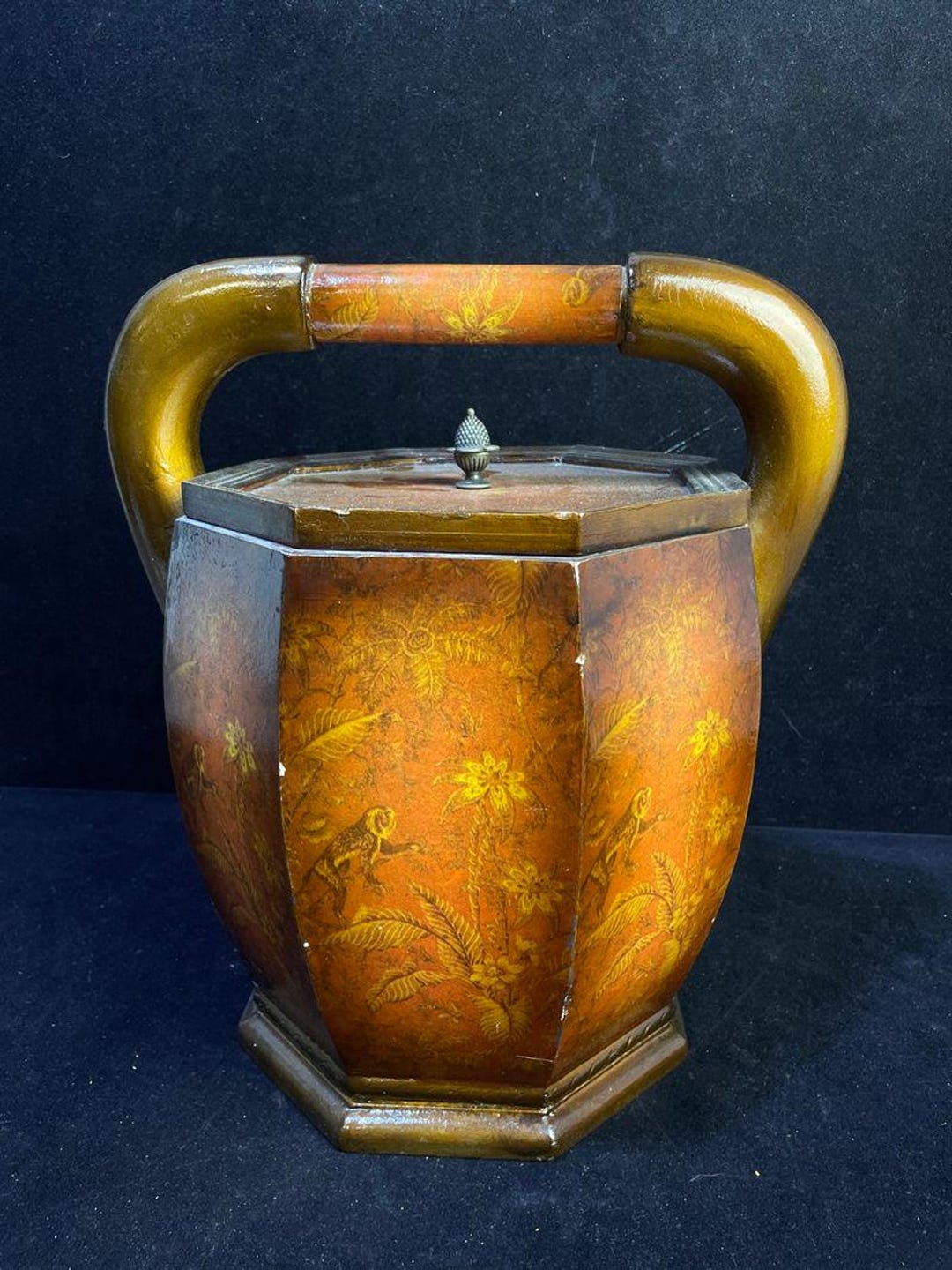 Beautiful Vintage Decorative Asian Lacquer Box / Basket With Lid - Etsy