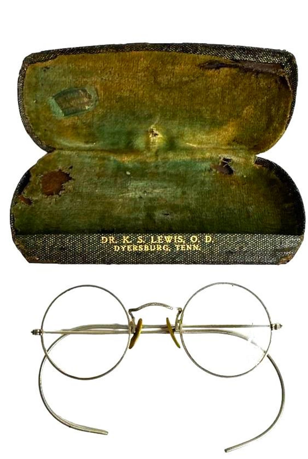 Antique "shur-on" Gold Filled Round Wire Rim Bifocal Reading Eyeglasses ...