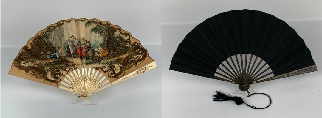 SOLD - Beautiful Antique Victorian Woman's Hand Fans (c 1910) - Etsy