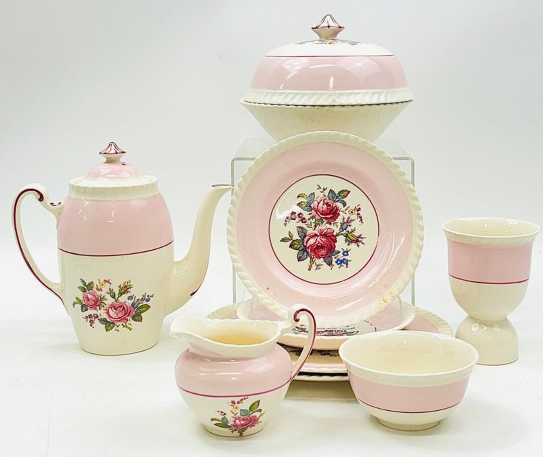 Rare Vintage Johnson Brothers "old English" China Set (jb21-pink ...