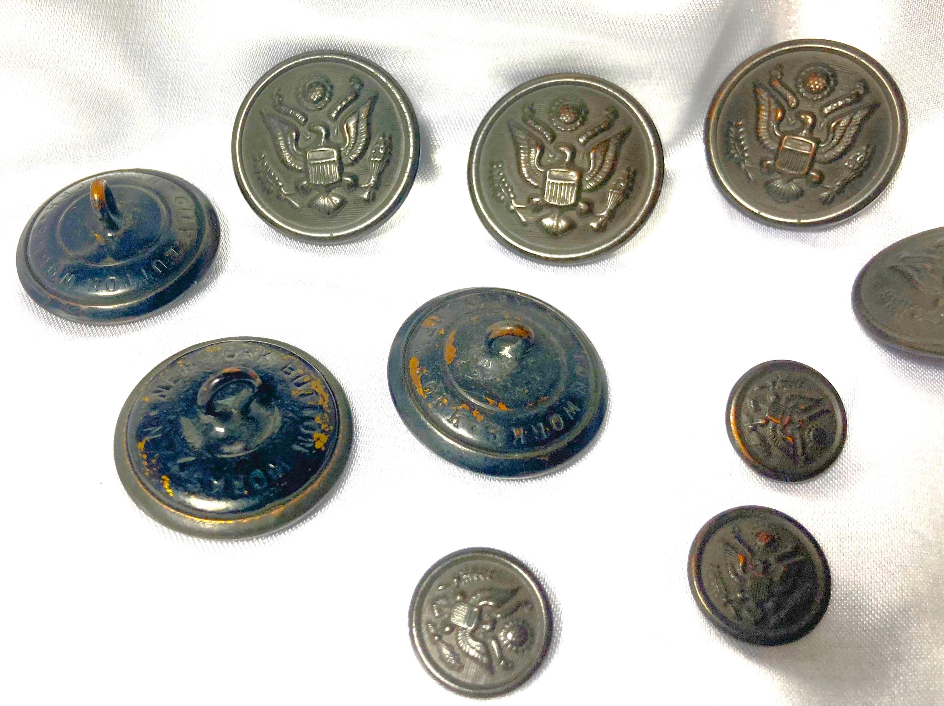 Antique WWI - U.S. Army Great Seal Black Buttons (two Sizes ...