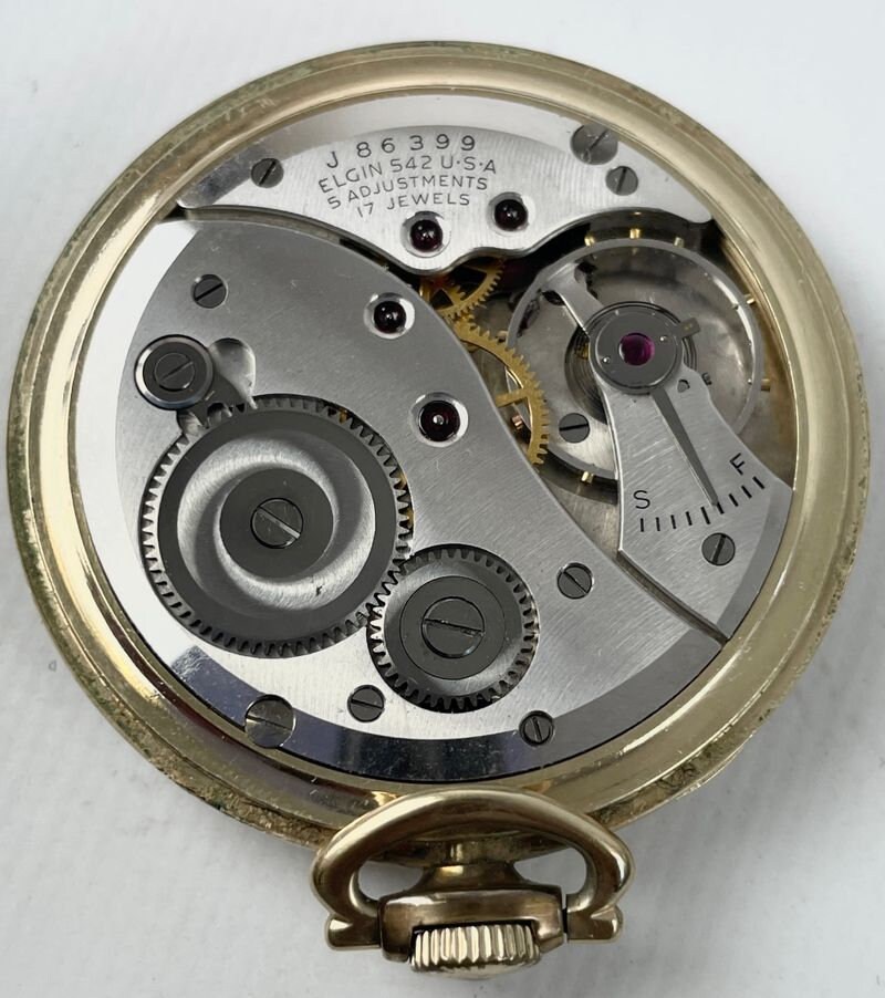 Beautiful Vintage Elgin De Luxe 17 Jewel 10k Gold Filled Pocket Watch runs - Etsy