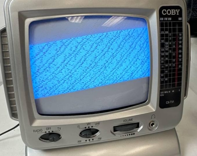 Vintage Coby "model Cx-tv1" 5-inch Black and White Portable Combination ...