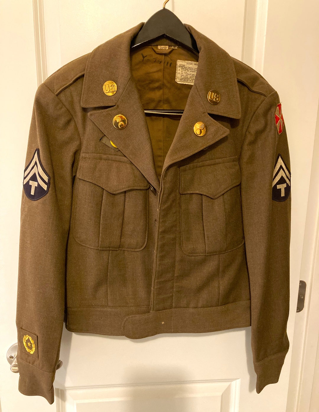 WWII 8th Army Tech Corporal Eisenhower Style Battle Dress Uniform ...