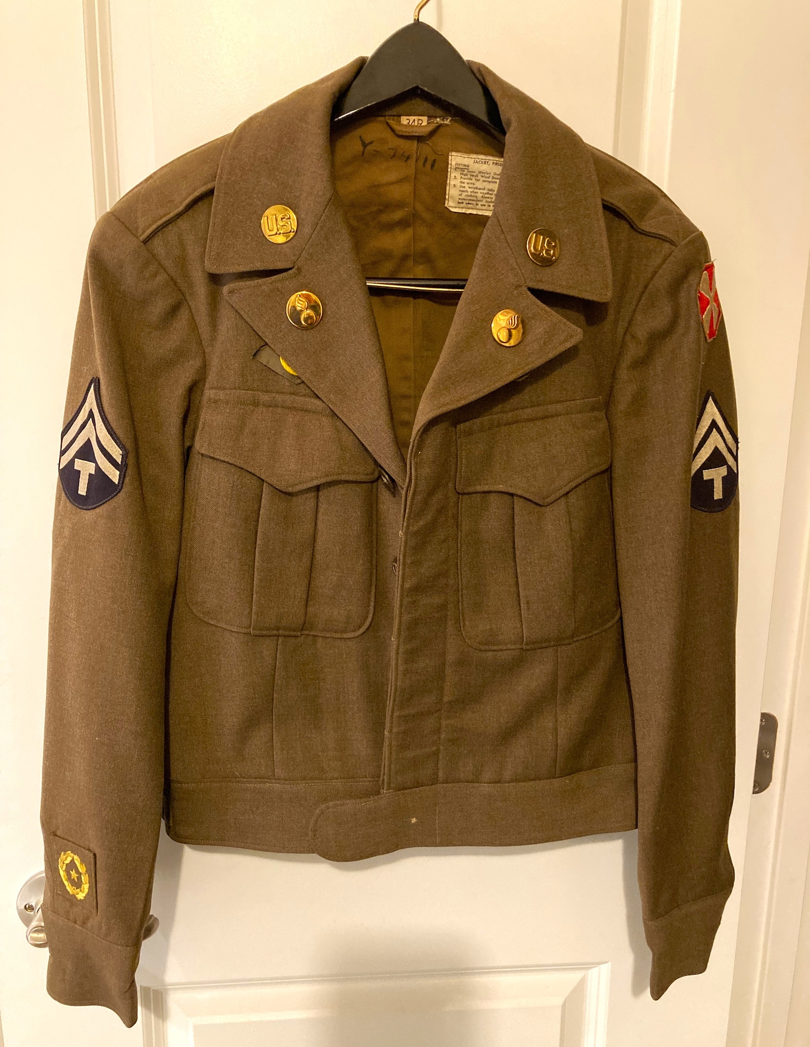 WWII 8th Army Tech Corporal Eisenhower Style Battle Dress Uniform ...