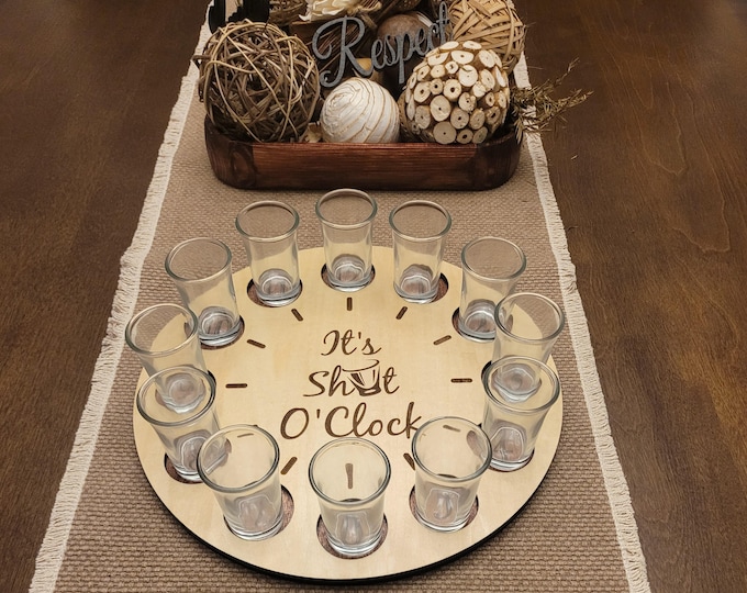Shot Clock Flight Board: 12-shot Party Serving Tray, Personalized - Etsy