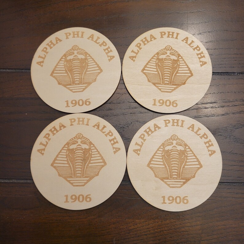 Alpha Phi Alpha Wood Coasters - Etsy