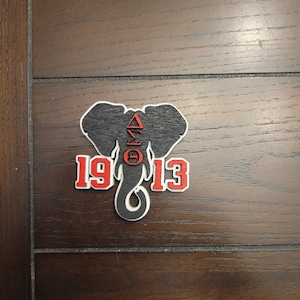 Delta Sigma Theta (DST) Elephant 2 Wall Art - Paddle Accent, Wreath ...