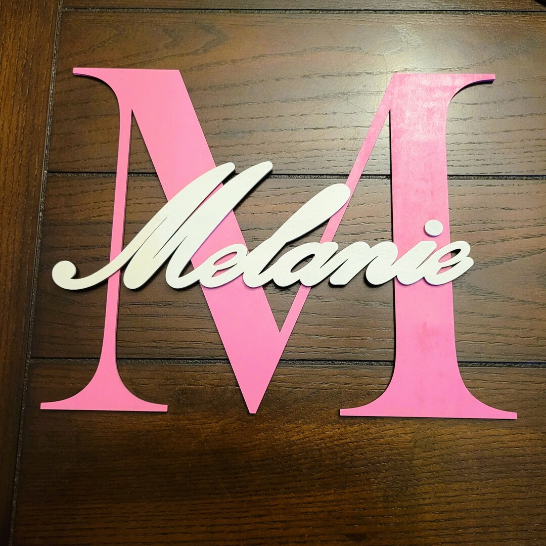 Custom Deluxe Wood Initial-name Sign Business Sign Wall Art Door Sign ...