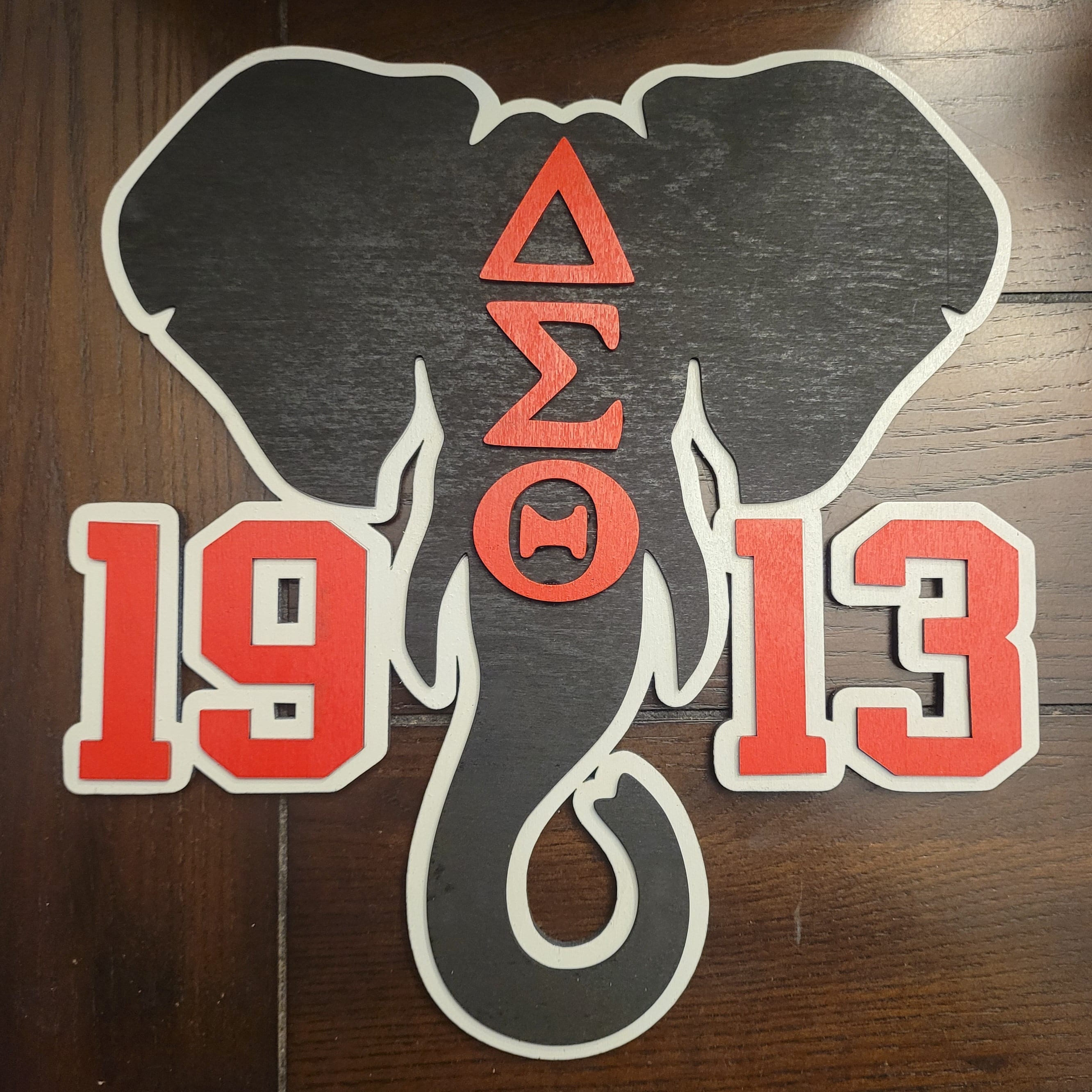 Delta Sigma Theta (DST) Elephant 2 Wall Art - Paddle Accent, Wreath ...