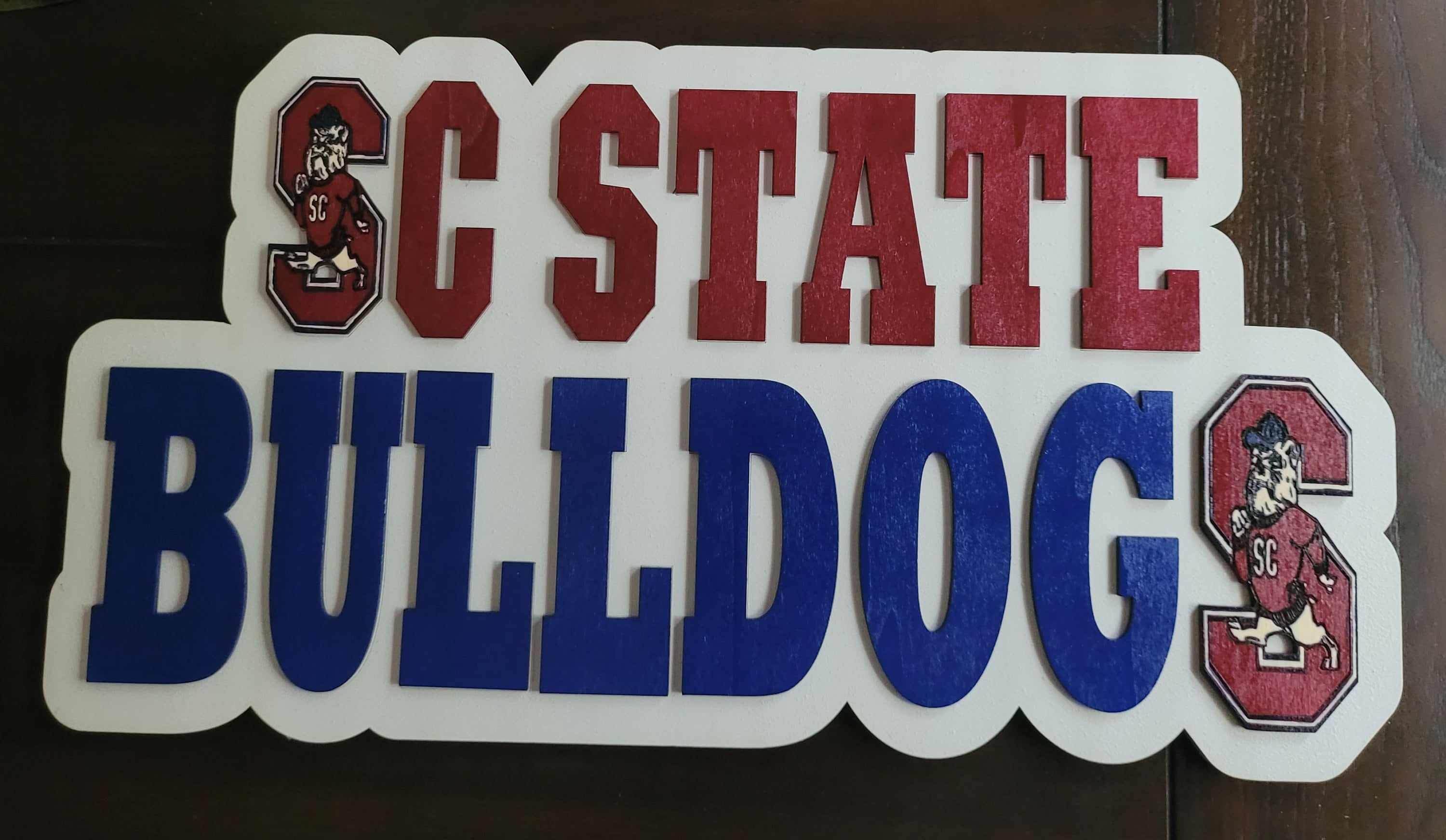 SC State Bulldog Custom Wood Wall Art Sign - Etsy
