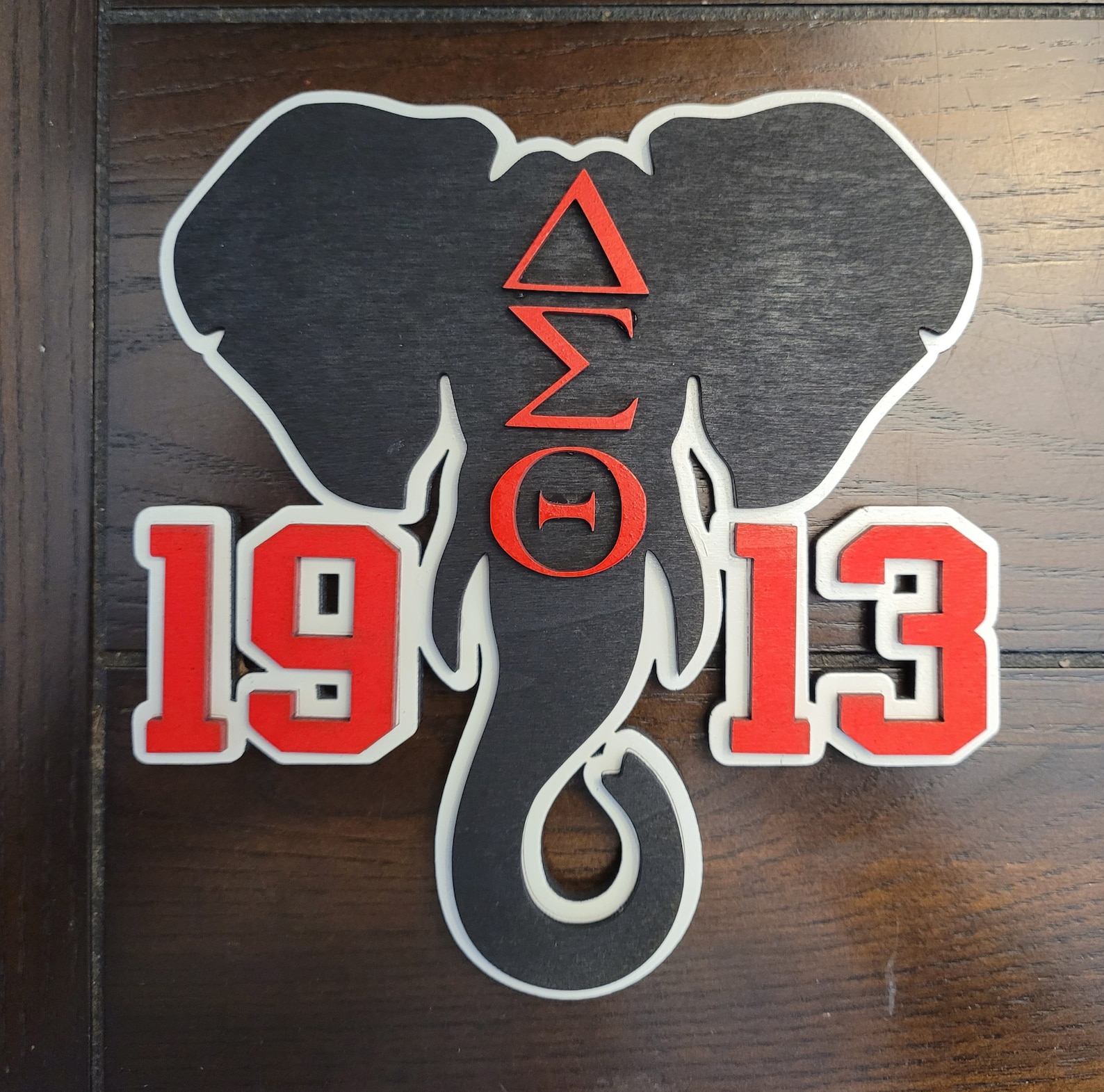Delta Sigma Theta (DST) Elephant 2 Wall Art - Paddle Accent, Wreath ...