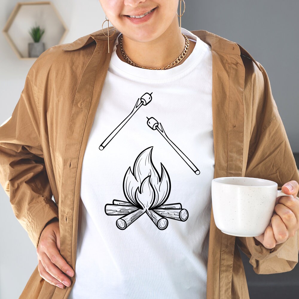Campfire and Marshmallows, SVG, PNG, JPG, Instant Digital Download ...