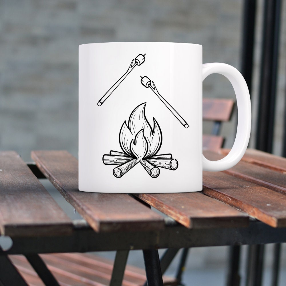 Campfire and Marshmallows, SVG, PNG, JPG, Instant Digital Download ...