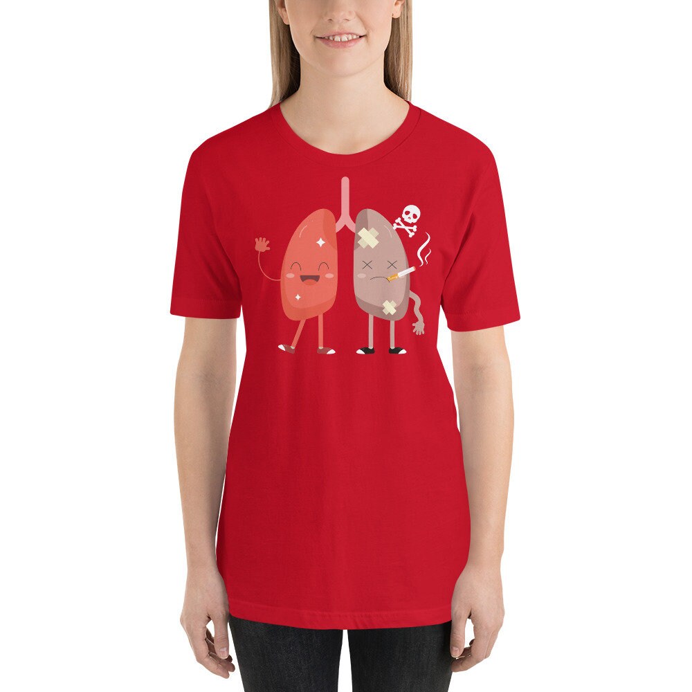 Happy Vs Sad Lungs, Anatomy, Medicine, Funny Medical Shirt, Doctor ...