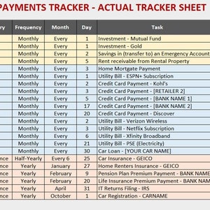 Monthly Bill Payment Tracker - Never Miss a Payment Again - Etsy