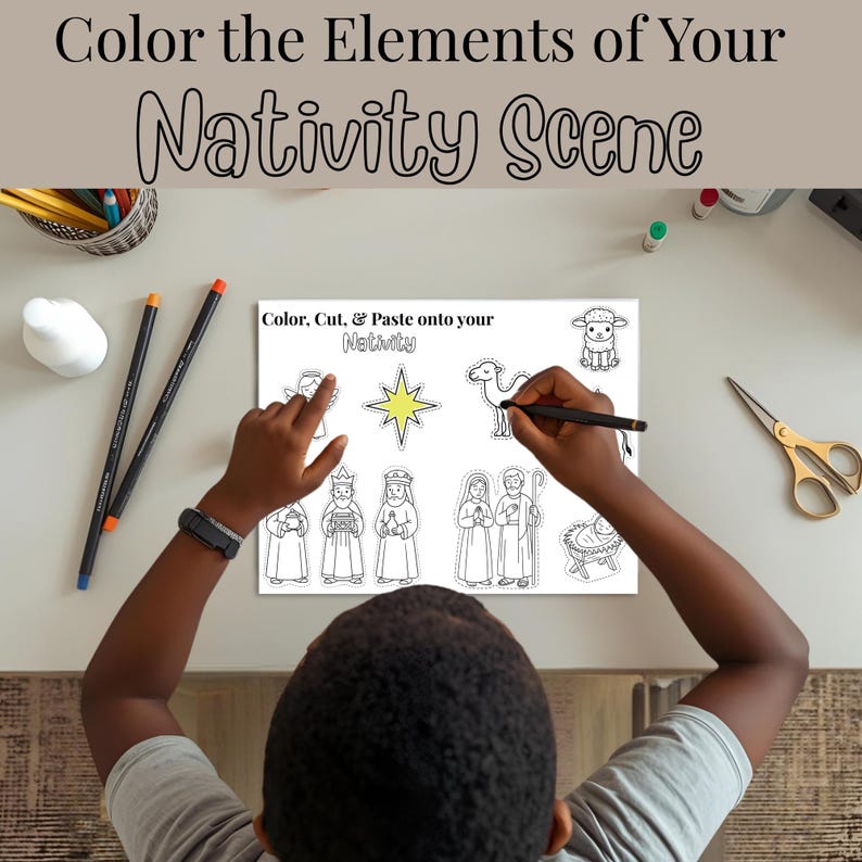 Christmas Nativity Craft: Cut and Paste Printable (PDF), Make Your Own ...