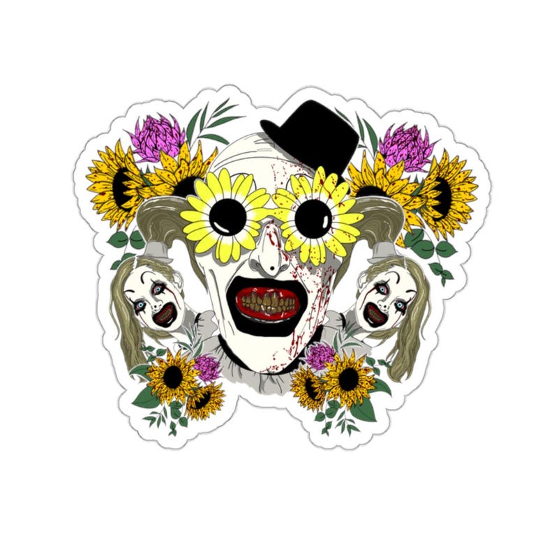 Terrifier Halloween Horror Kiss-cut Stickers, Scary Laptop Decals ...