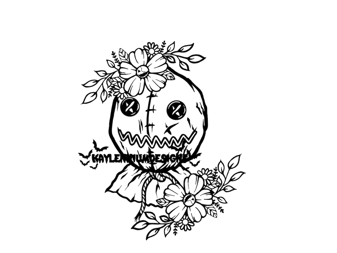 Sam Trick R Treat Halloween Horror Movie Floral SVG Download Cricut Cut ...