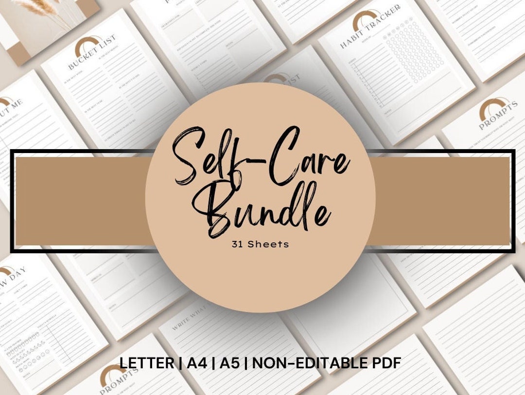Self Care Bundle, Self Care Planner, Self Care Journal, Self Care ...