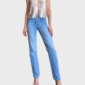 Vintage 90s Light Blue High Rise Size S Jeans Retro Denim Fashion - Etsy