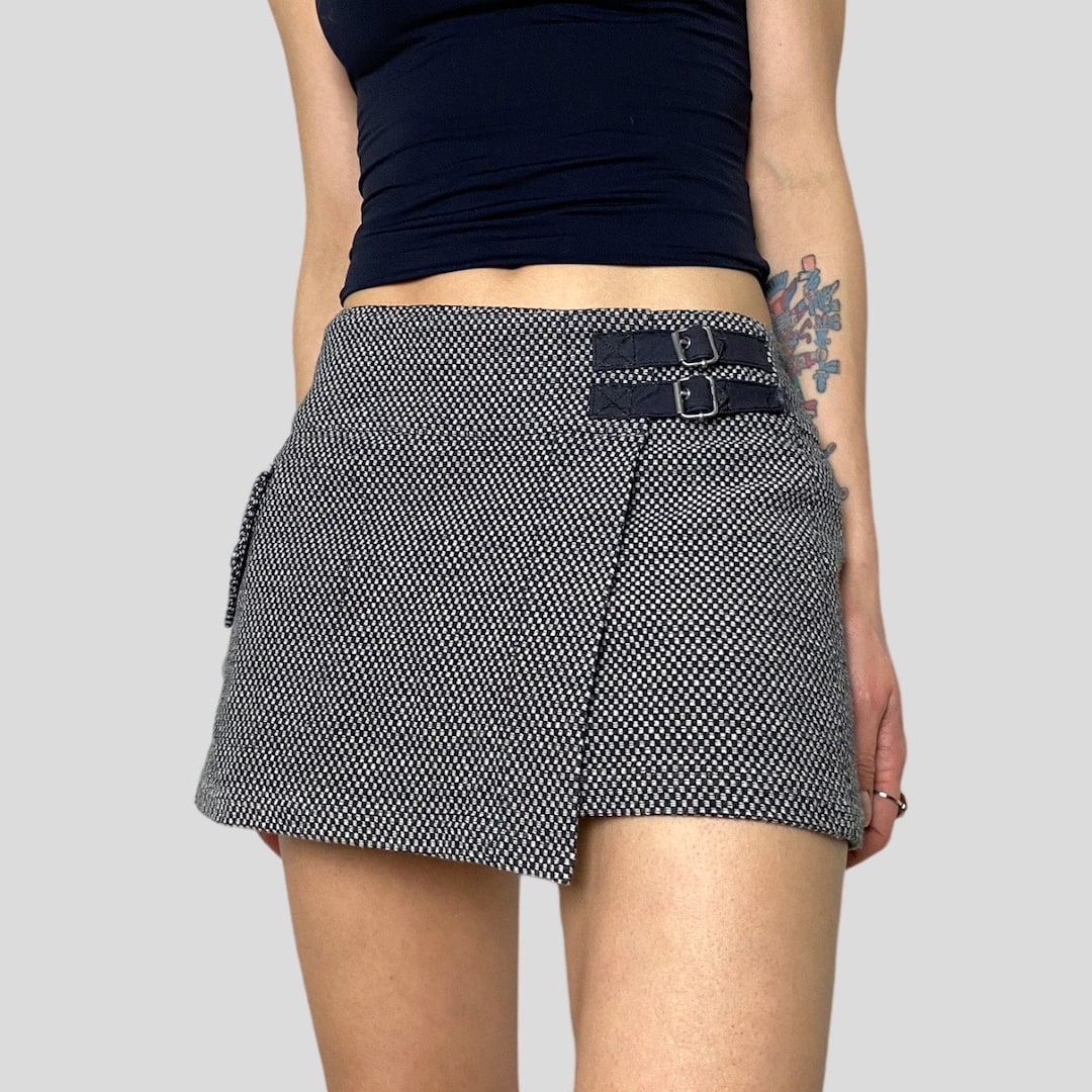 Vintage 00s Y2K Vans Low Rise Grey Black 100% Cotton Mini - Etsy