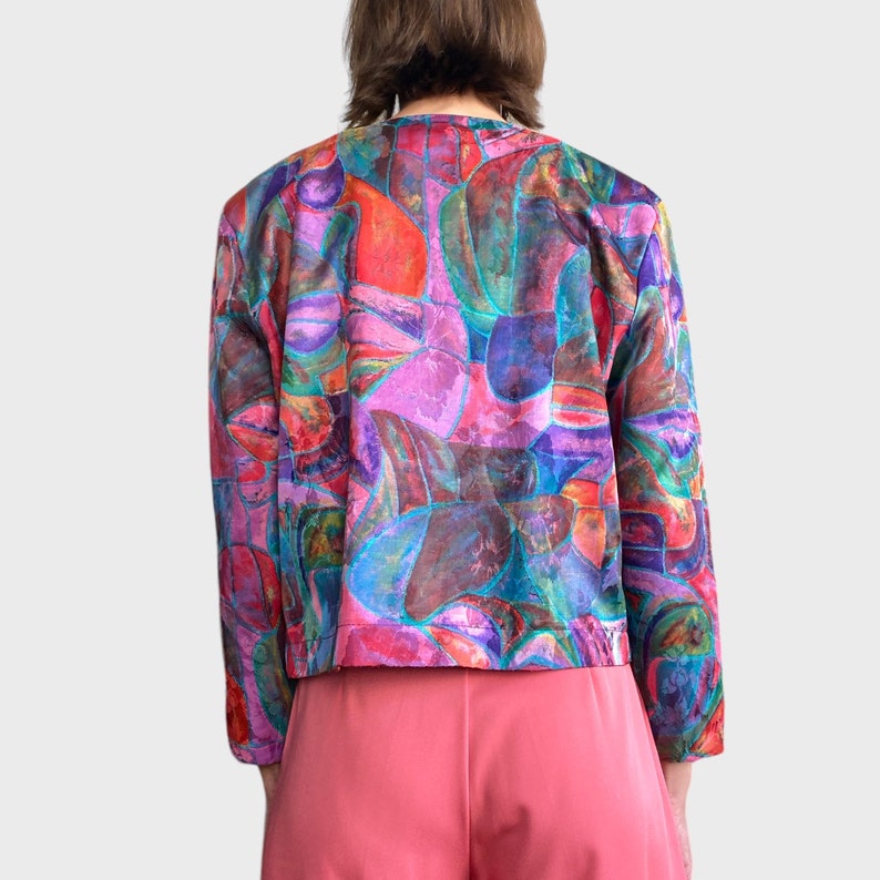Vintage 90s Colourful Blazer Abstract Print Pink Vintage Blazer Rare ...