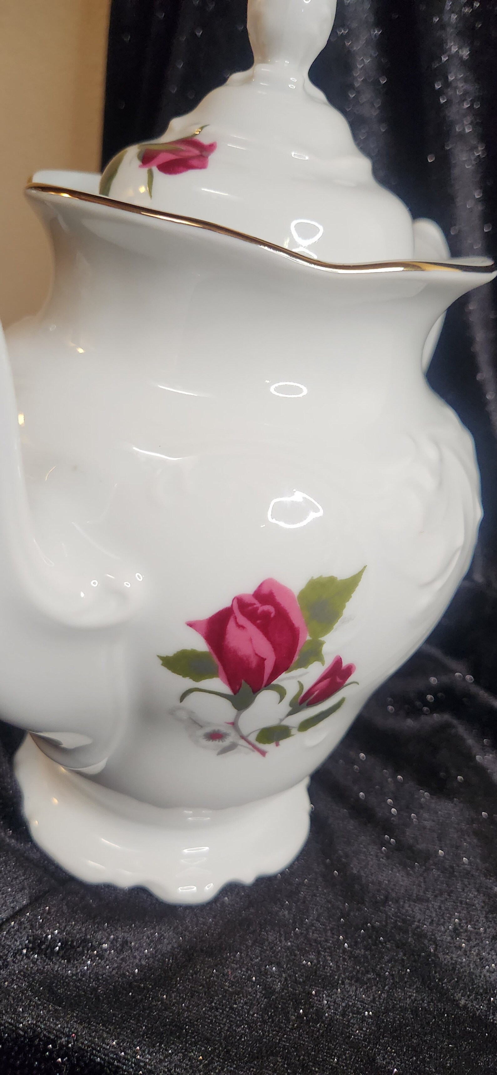 Vintage Royal Kent Poland Rose Teapot With Lid - Etsy