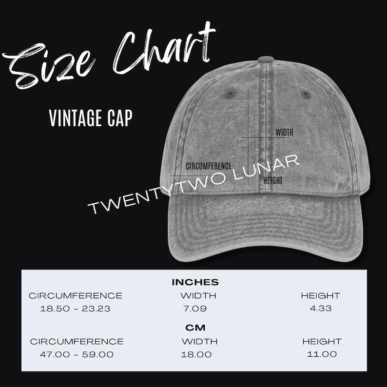 5 X Cap Embroidery OTTO Cap 18-1248 Size Chart Hat Mockup Product ...