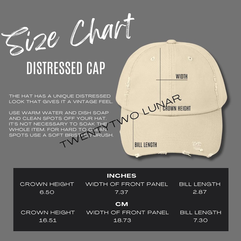 5x Unisex Distressed Cap Size Chart District DT600 Mockup Product ...