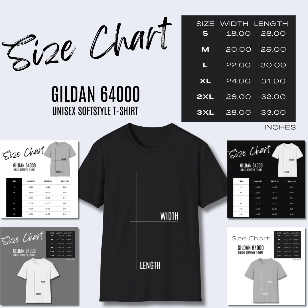 5 X Gildan 64000 Size Chart Printify Gildan Size Chart, POD Mockup Size ...