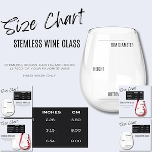 5 Stemless Wine Glass Size Chart Printify Wine Glass 11.75oz Size Guide ...