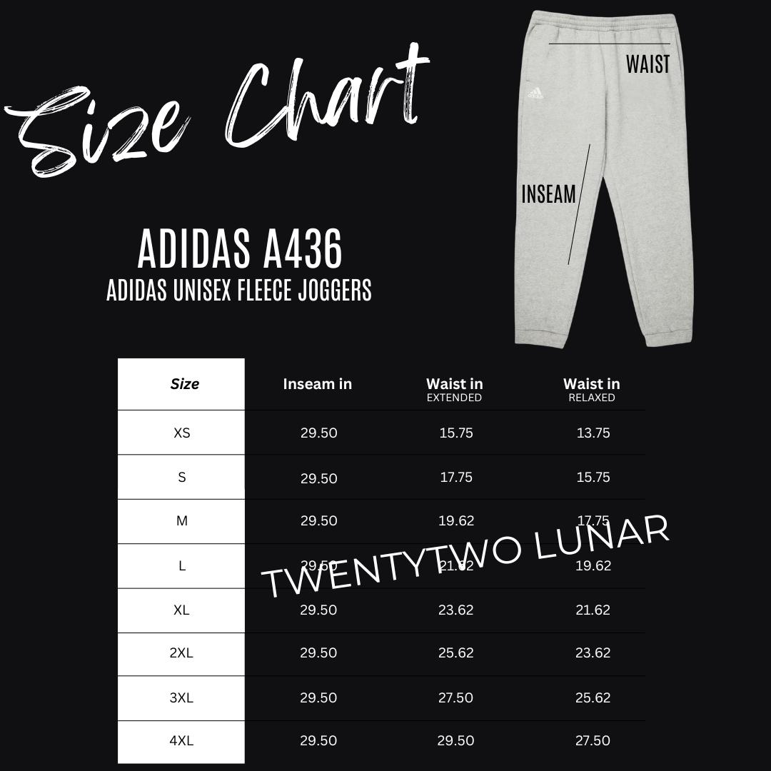 5 X Adidas A436 Size Chart Printify Adidas Fleece Joggers A436 Size ...