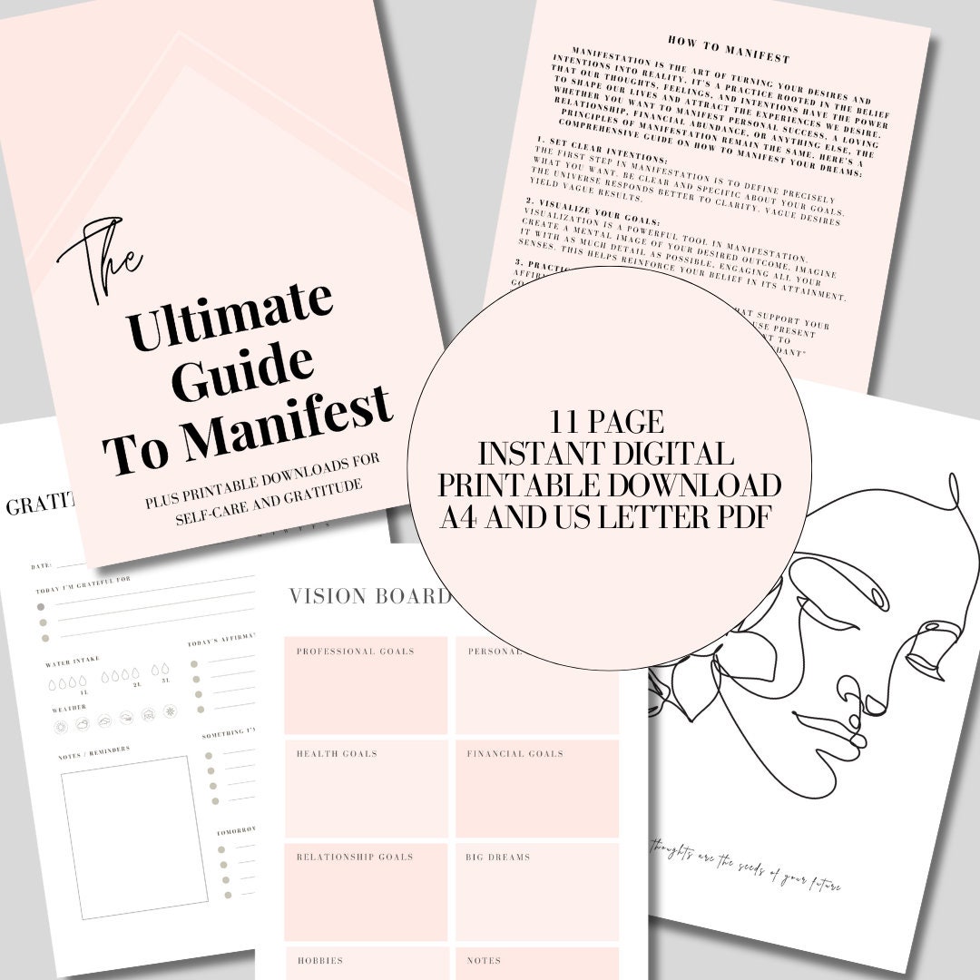 Ebook How to Manifest Printable Instant Download, Minimalist, Gratitude ...