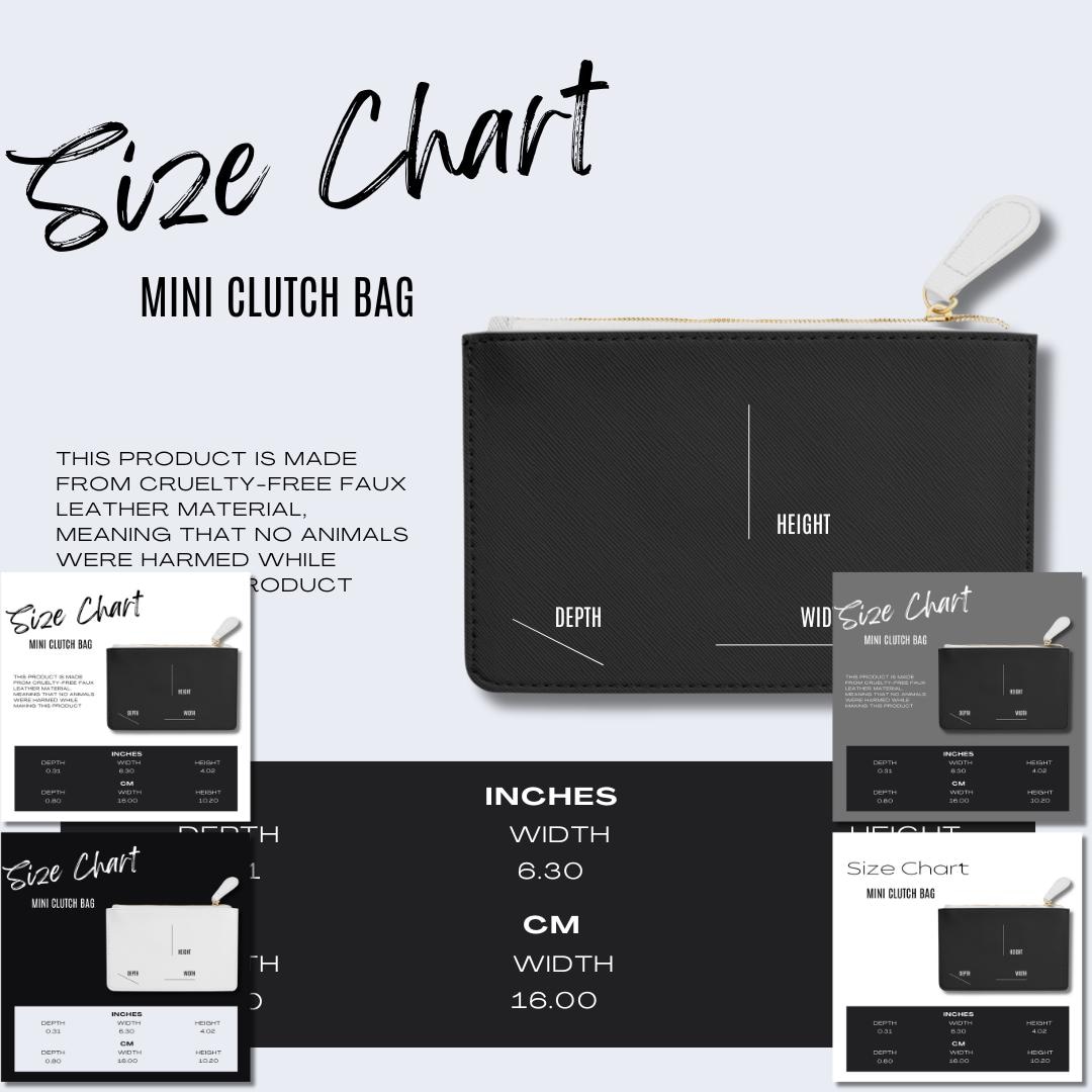 5 X Mini Clutch Bag Size Chart WOYC Size Chart Printify Bag Mockup Size ...