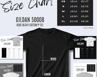 5 X Gildan 64000 Size Chart Printify Gildan Size Chart, POD Mockup Size ...