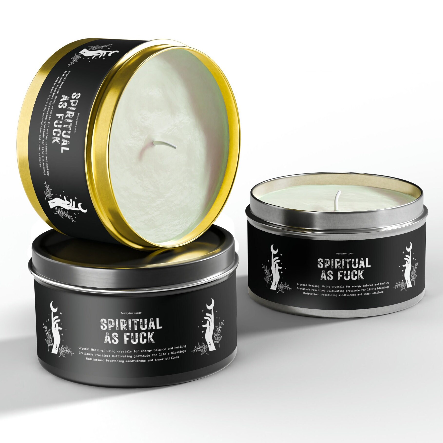 Spiritual AF Candle, Gold Candle, Motivation Candle, Magic Candle ...