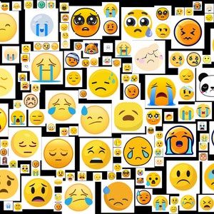 100 Sad Emoji PNG Bundle Premium Designs - Etsy
