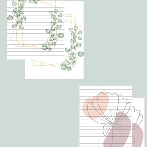 Printable Floral Stationery, Digital Download, Writing Paper, 10 Floral ...