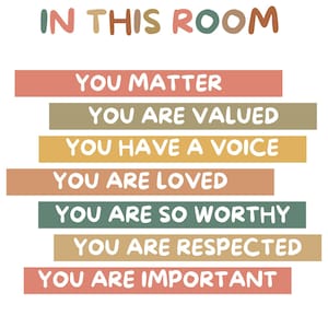 Set of 7 Classroom Posters, Affirmations, Playroom Wall Decor, Playroom ...